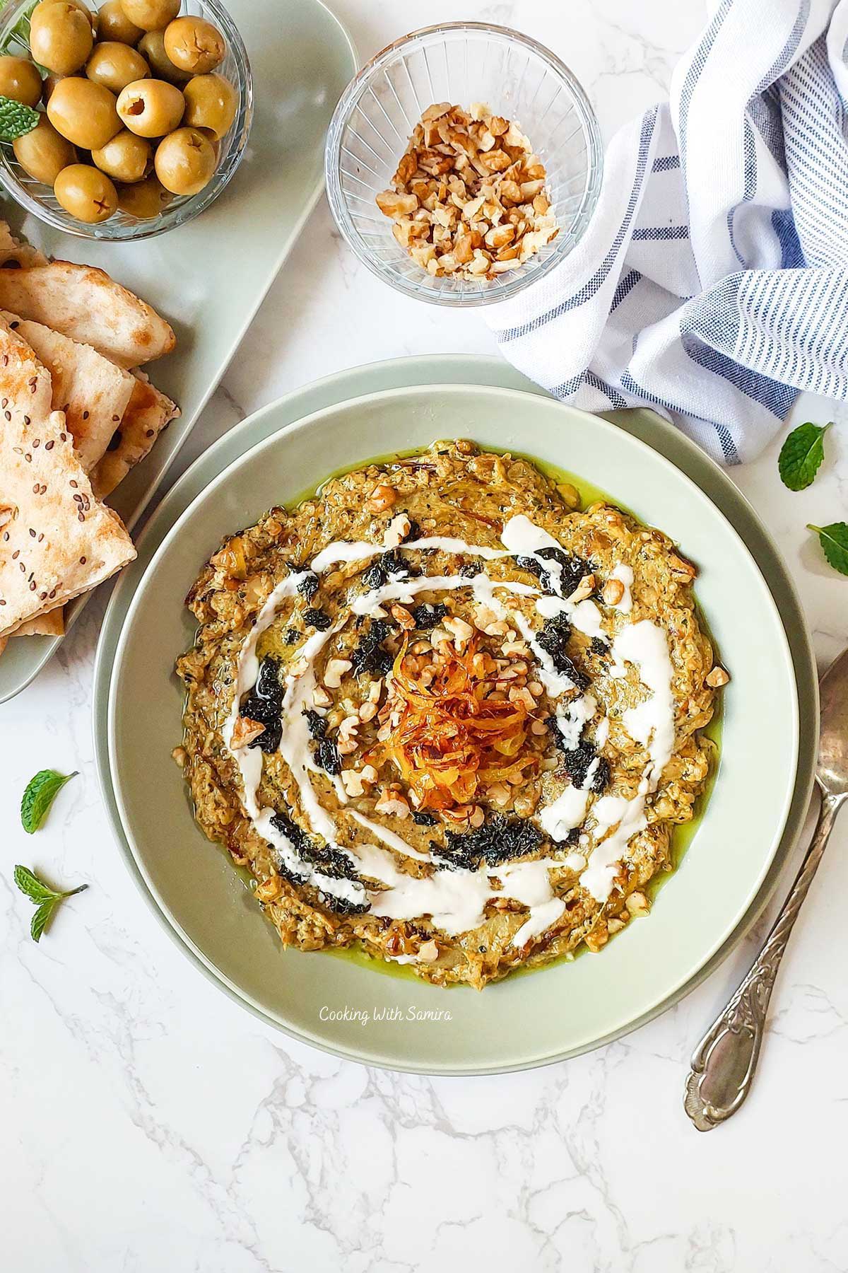 Kashke Bademjan Recipe (Persian Eggplant Dip)