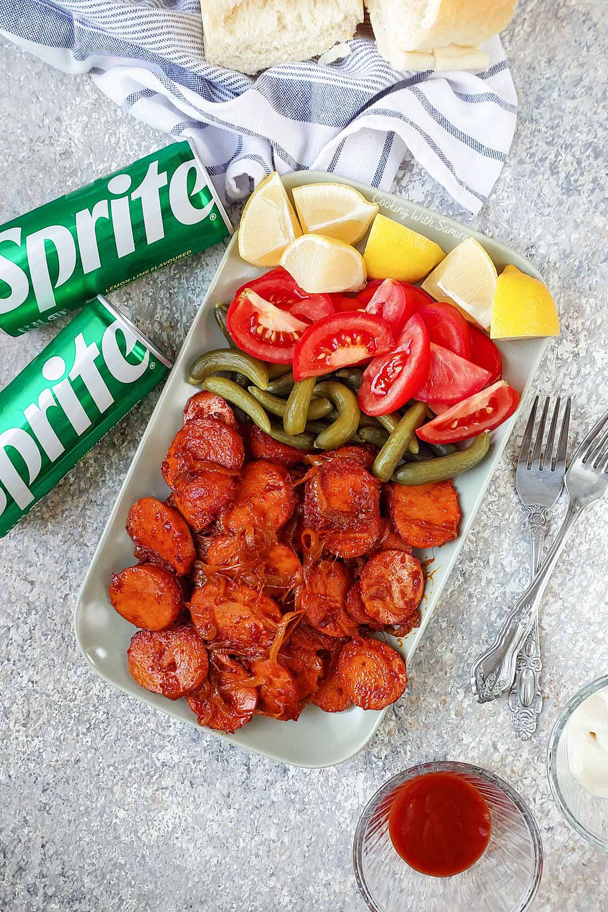 Sosis Bandari Recipe (Spicy Sausages and Onion)